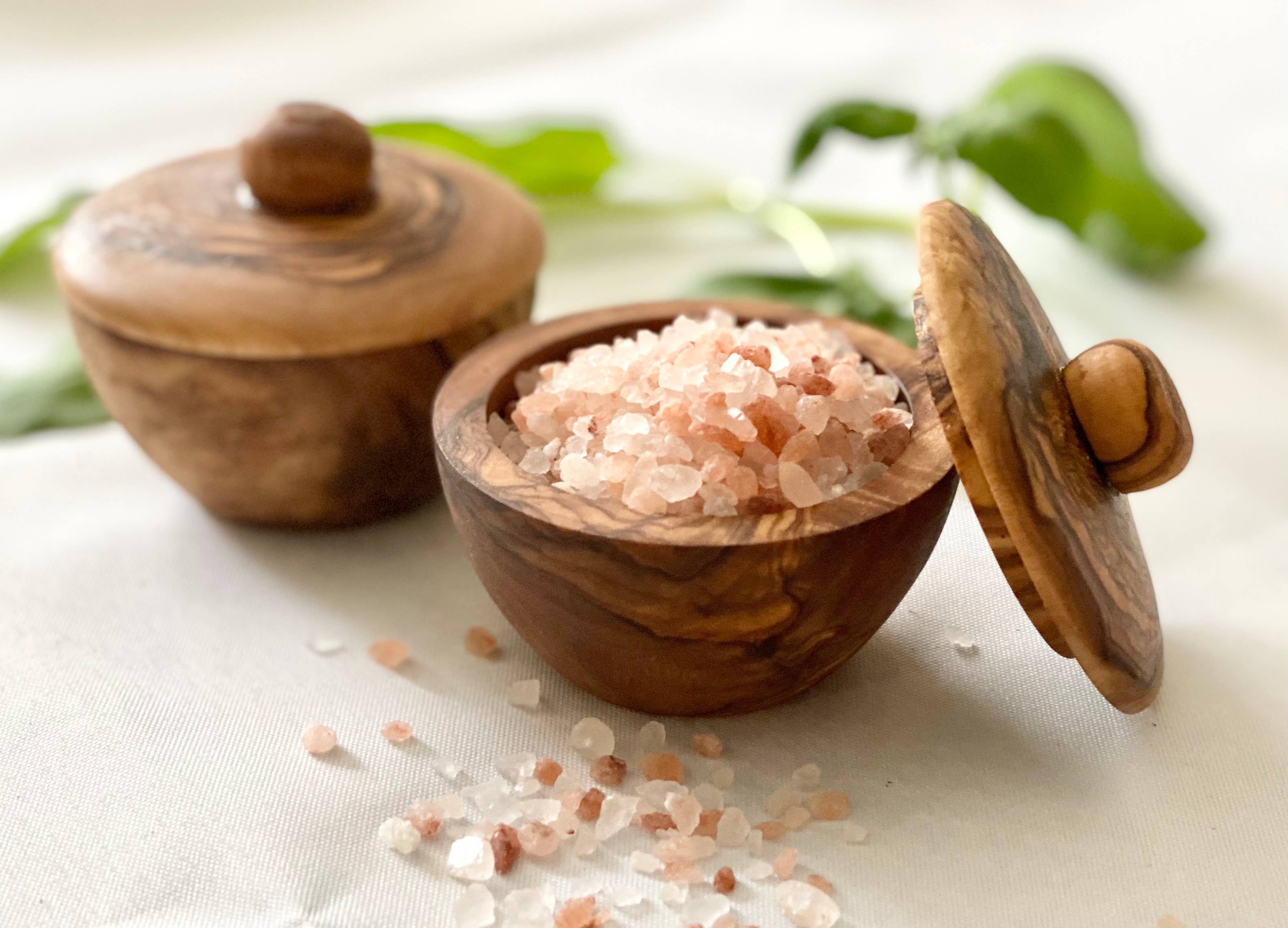 Mini Salt Cellar - Natural OliveWood | BeeKind Syracuse